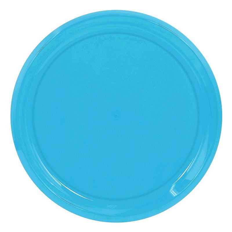 Round Plastic Platter 16 In. - Caribbean Blue – Party Expert