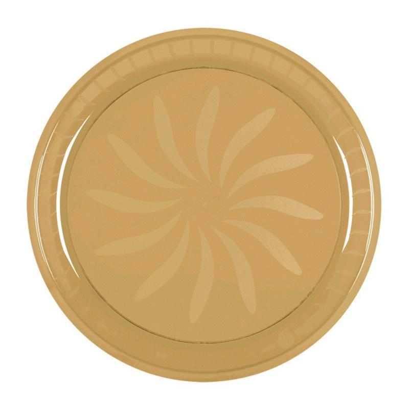 Round Plastic Platter - Gold – Party Expert