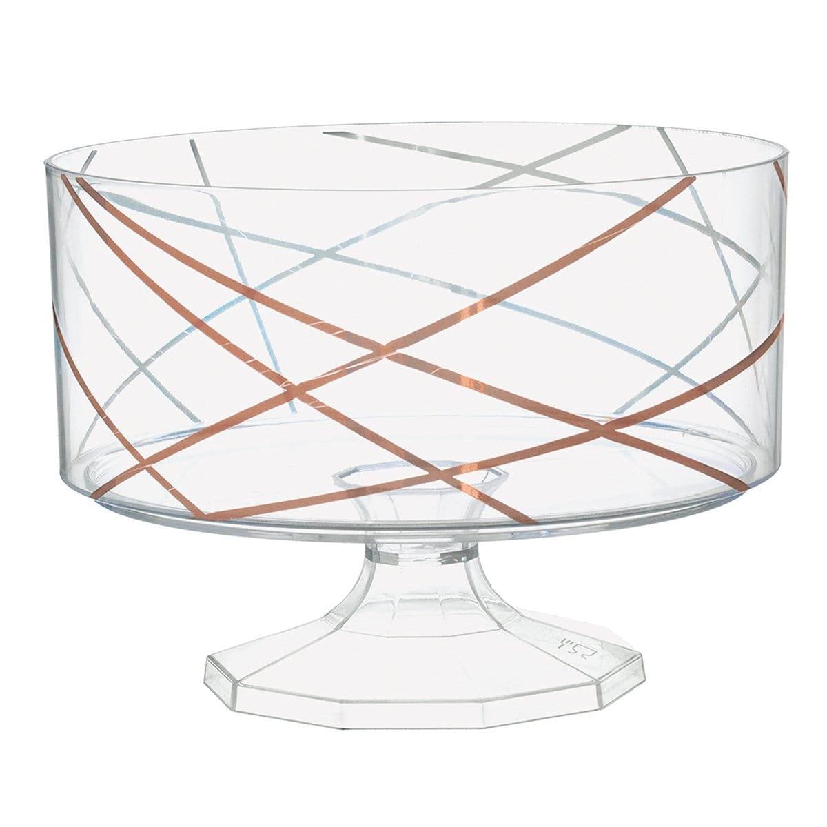 Small Trifle Container with Rose Gold Lines | Party Expert