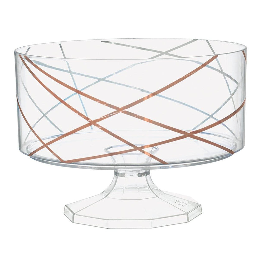 Small Trifle Container with Rose Gold Lines | Party Expert