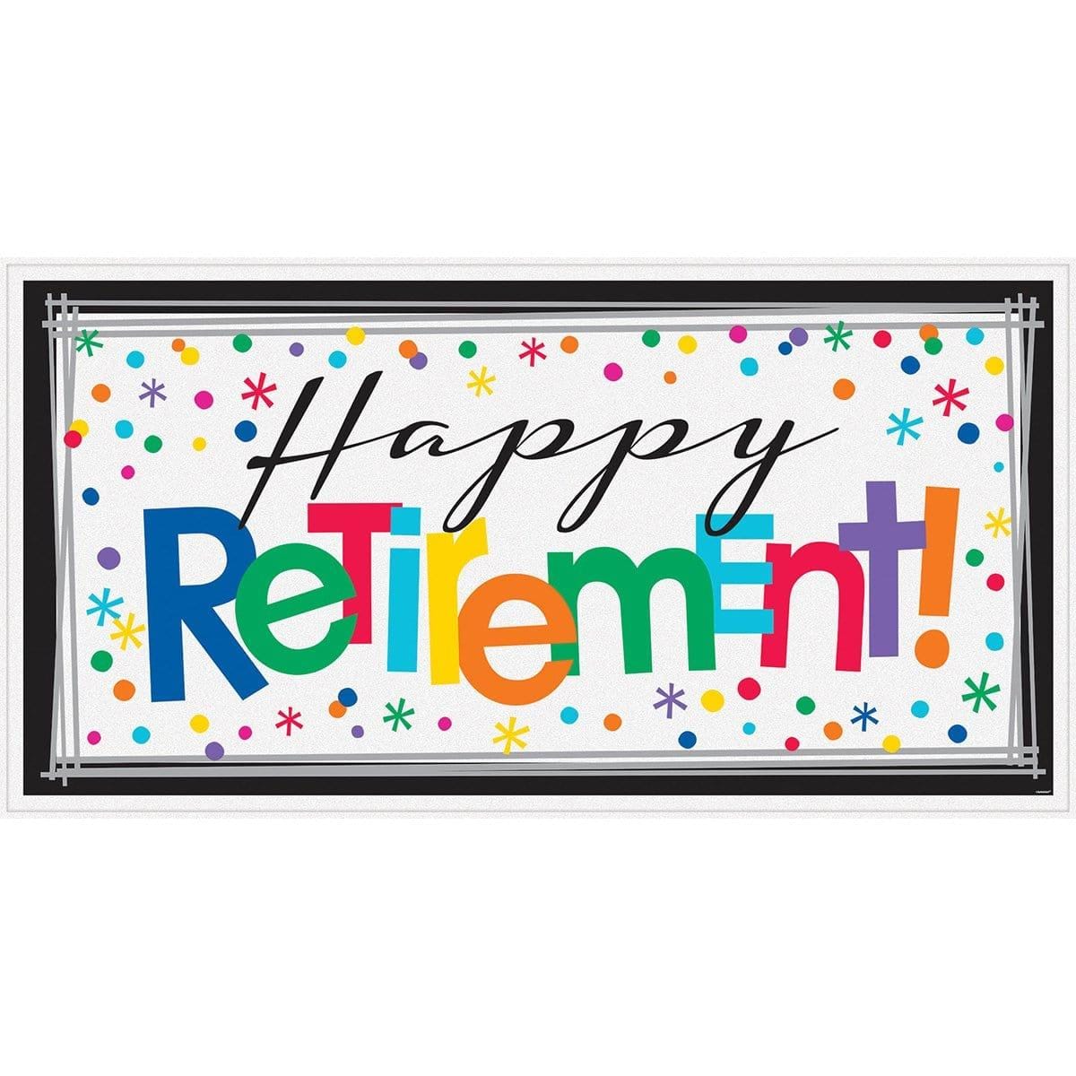 Officially Retired - Banner 65 X 33 In. – Party Expert