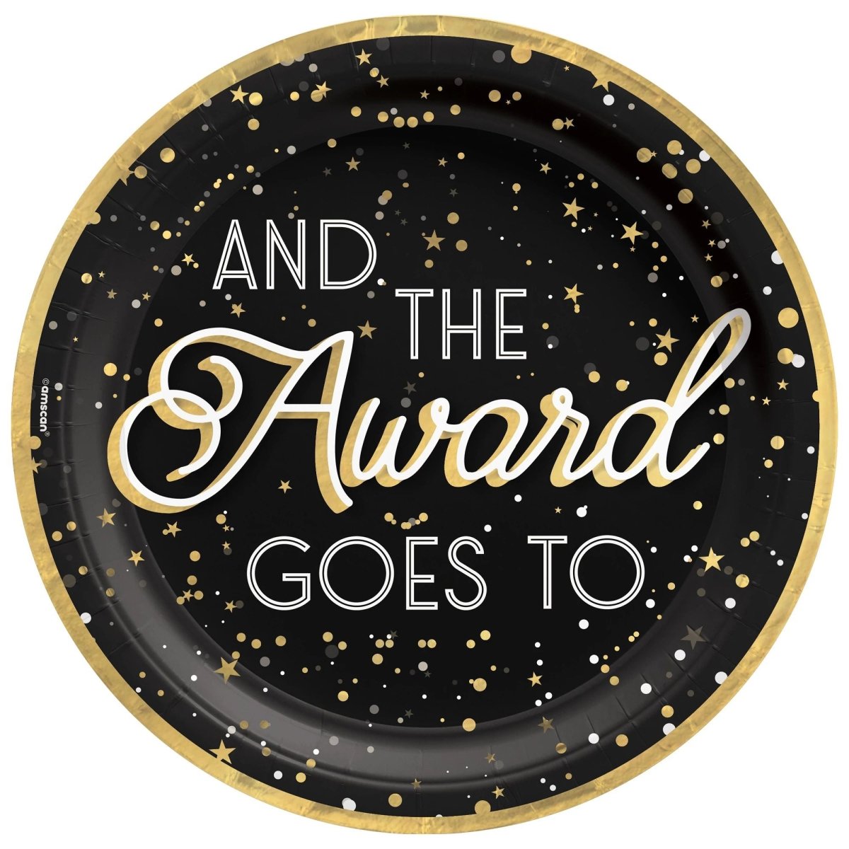 Awards Night Large Round Lunch Paper Plates | Party Expert
