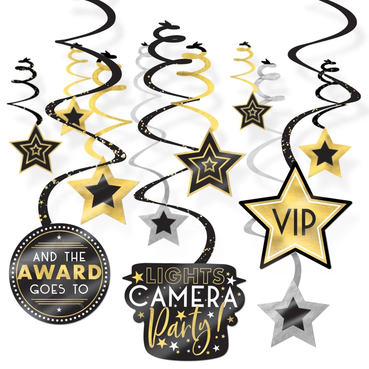 Awards Night Spiral Decoration Kit with Cutouts | Party Expert