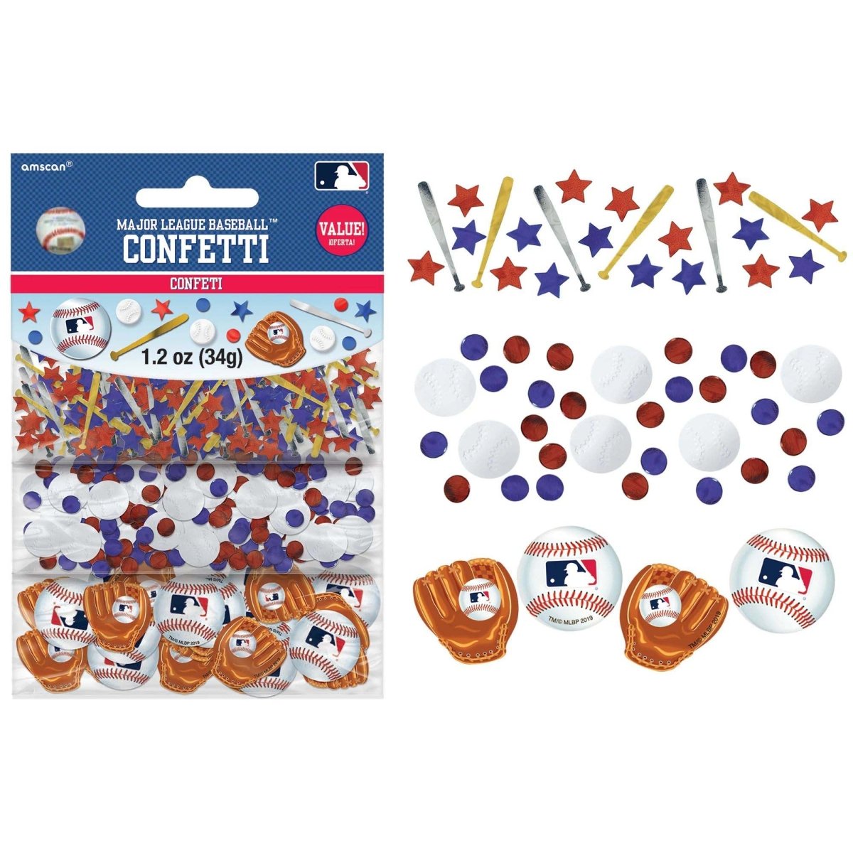 Baseball Confetti, 1.2 Oz, 1 Count | Party Expert