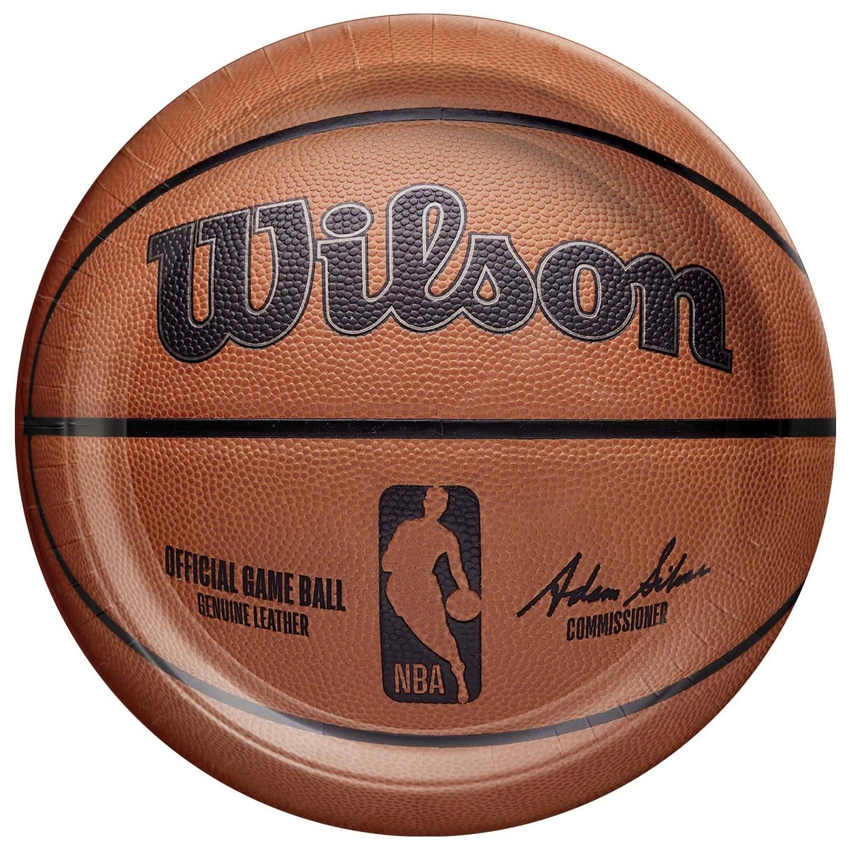 Basketball NBA Large Round Lunch Paper Plates, 9 Inches | Party Expert