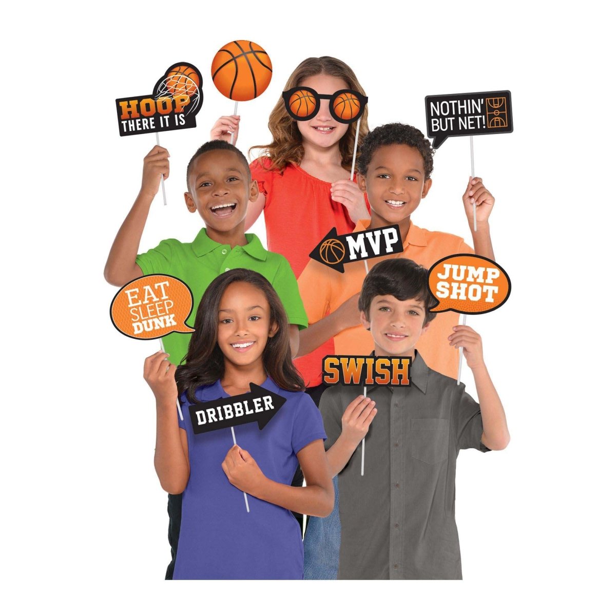 Basketball Photo Props, 13 Count | Party Expert