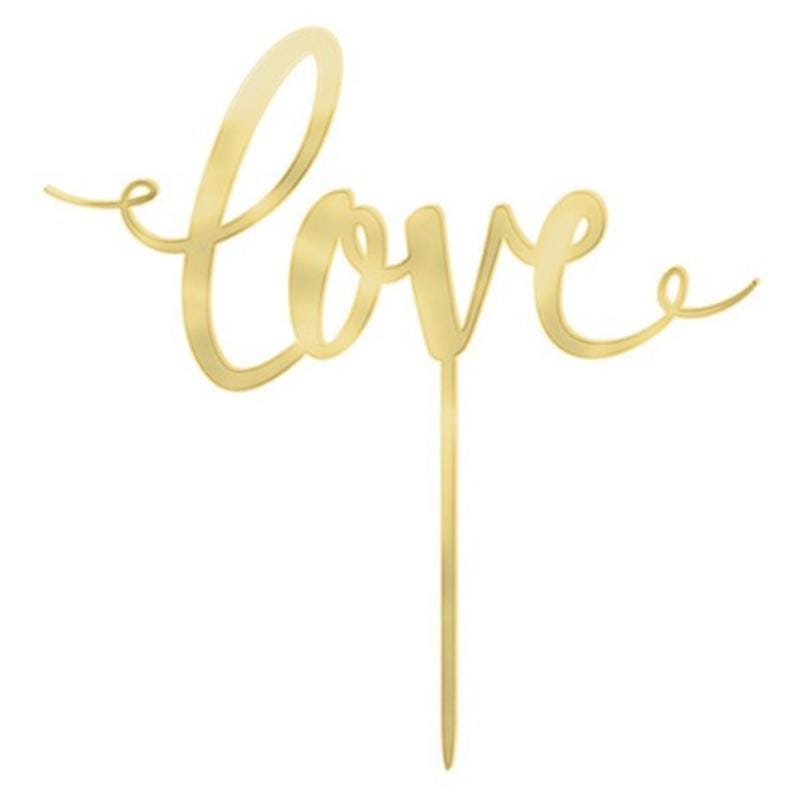 Love - Cake Topper - Gold – Party Expert