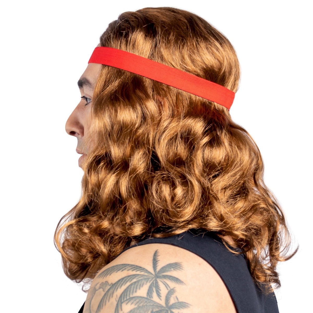 Cool Dude with Headband Wig for Adults | Party Expert