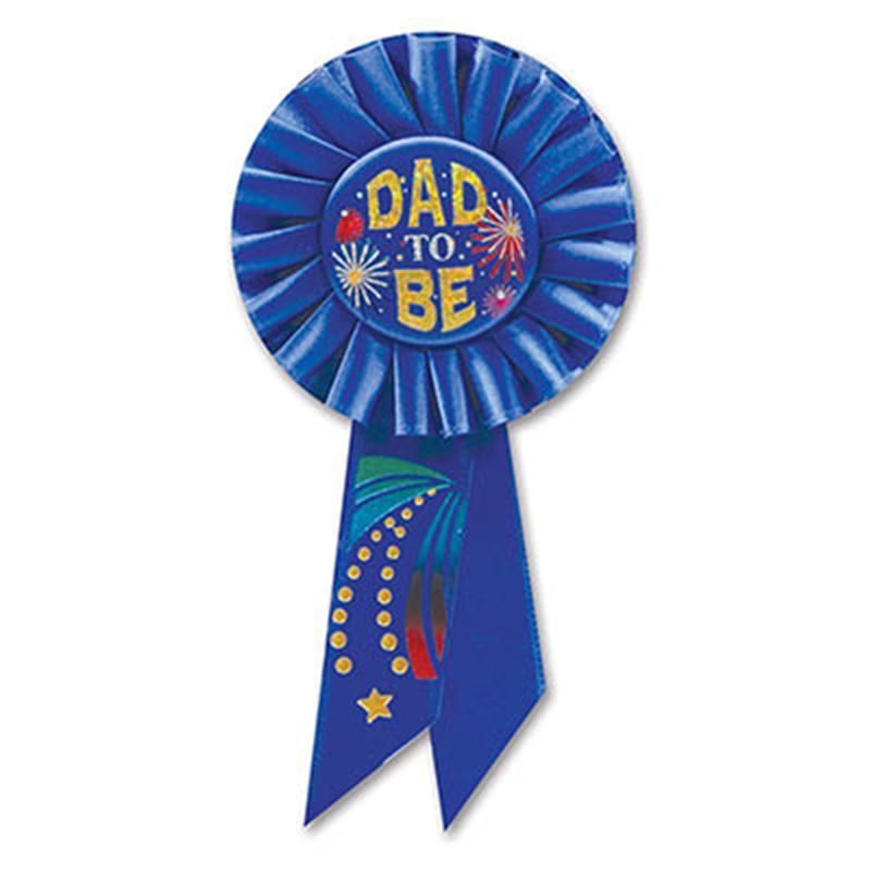 Blue Baby Shower Dad to Be Award Ribbon – Party Expert
