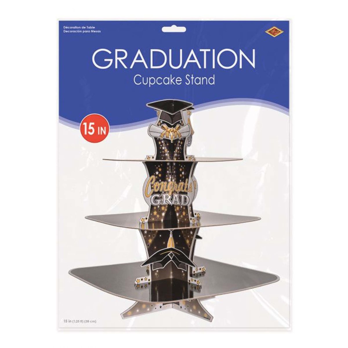 Graduation Cake Stand, 15 Inches, 1 Count | Party Expert