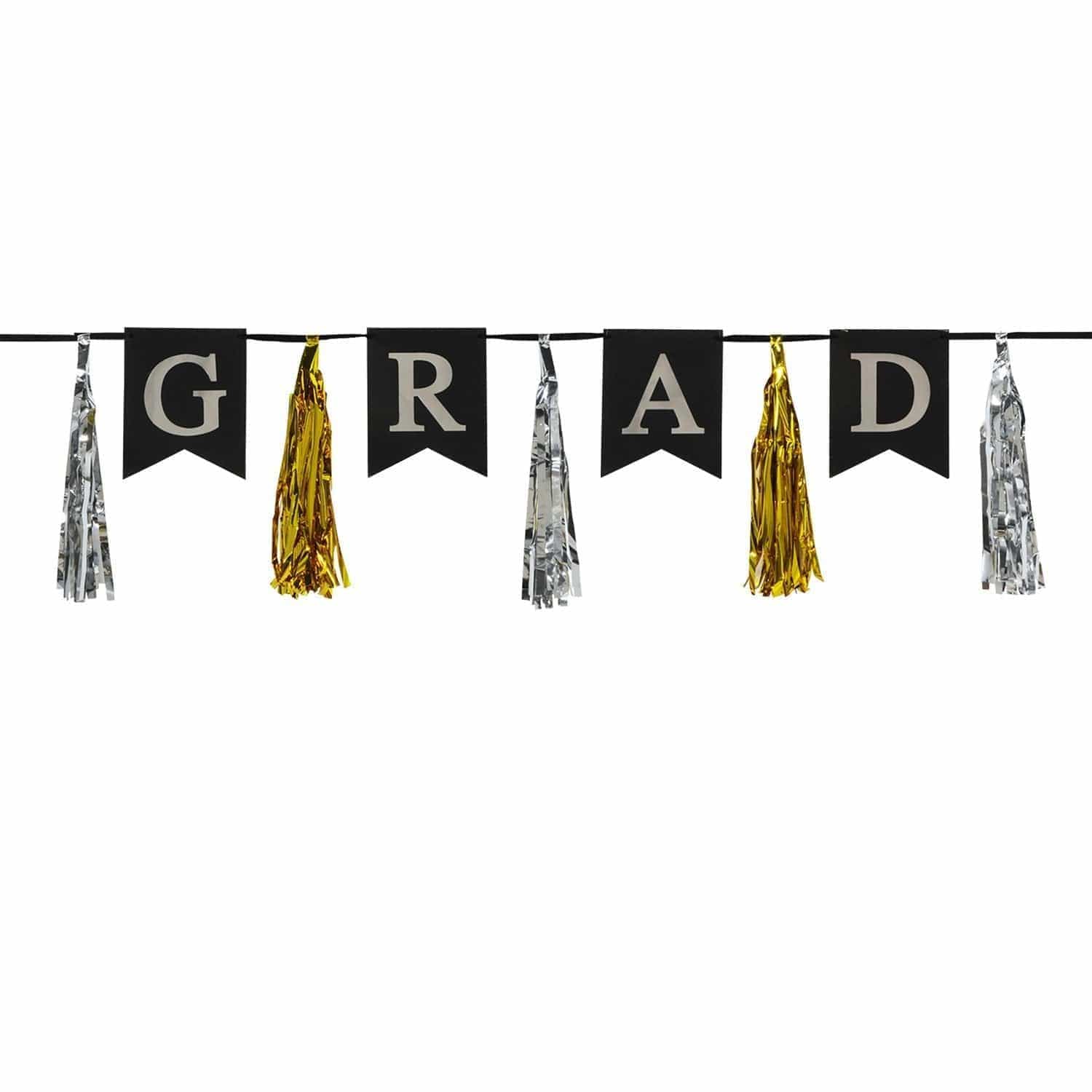 Graduation Tassel Garland "Grad", 13" x 78" - Party Expert