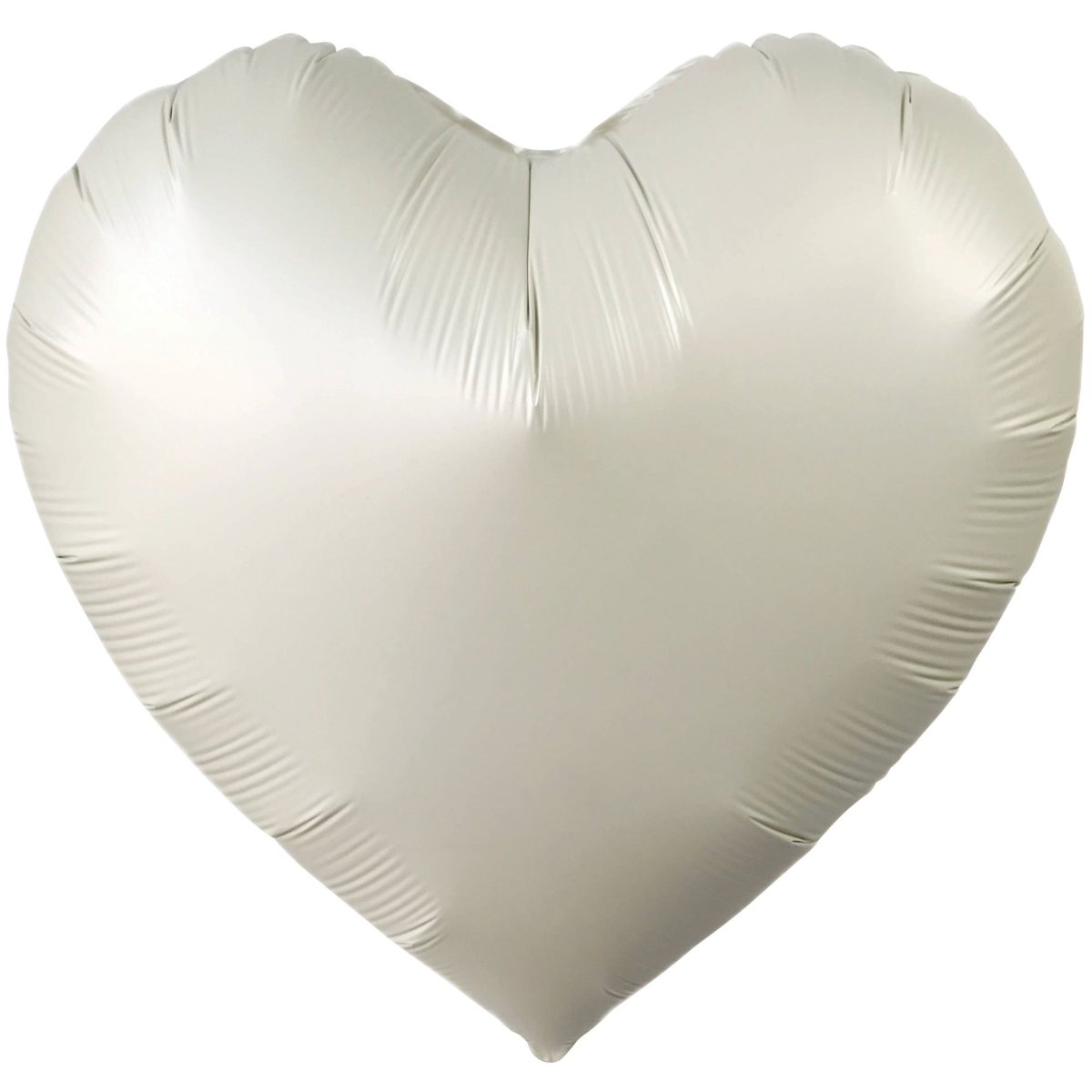 Matte Cream Heart Shaped Foil Balloon, 18 Inches | Party Expert