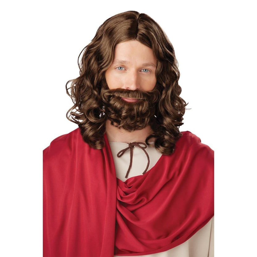 Jesus Wig & Beard Set for Men | Party Expert