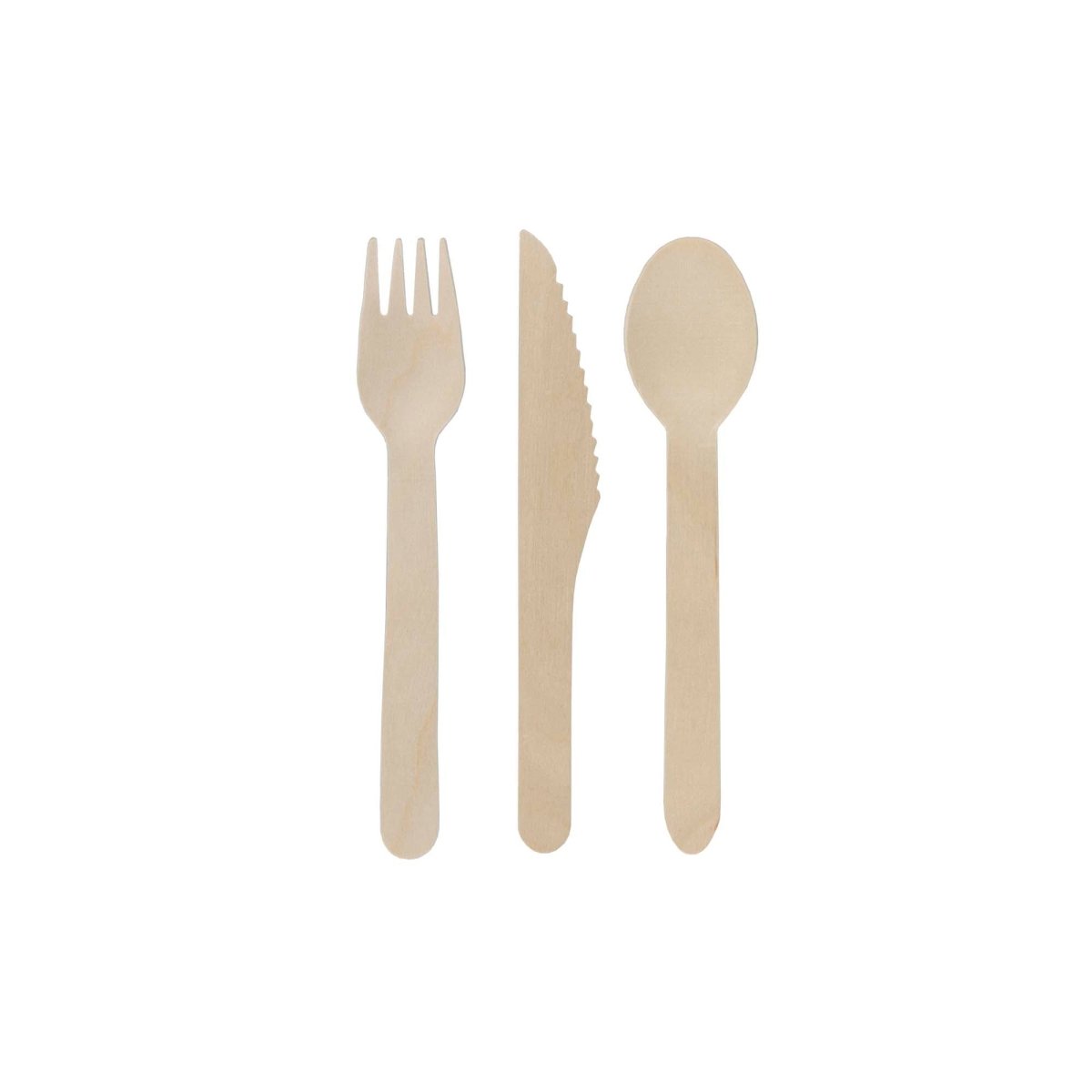 iECO Birch Cutlery Combo, 48 Count | Party Expert