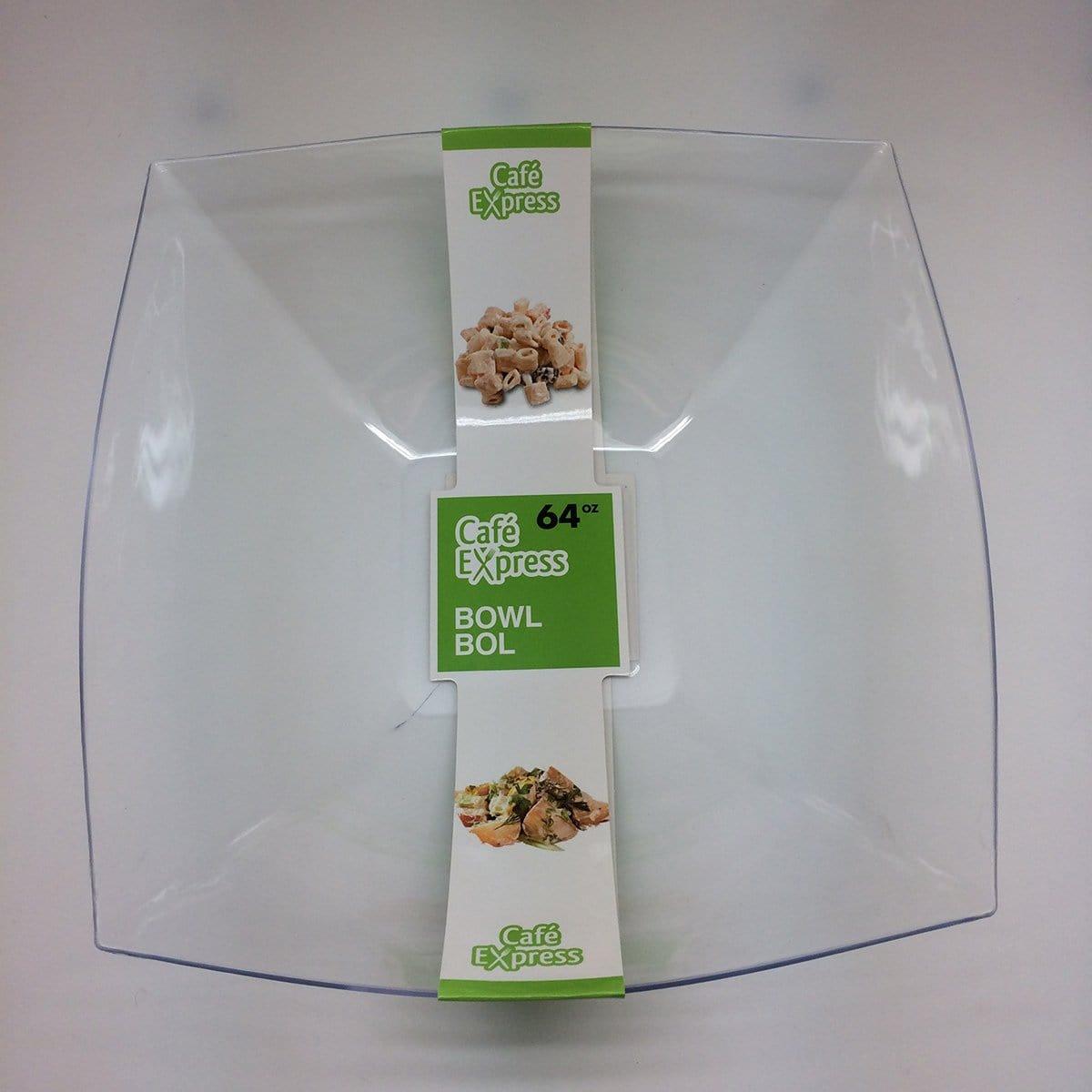 Plastic Square Bowl - Clear 64 oz – Party Expert