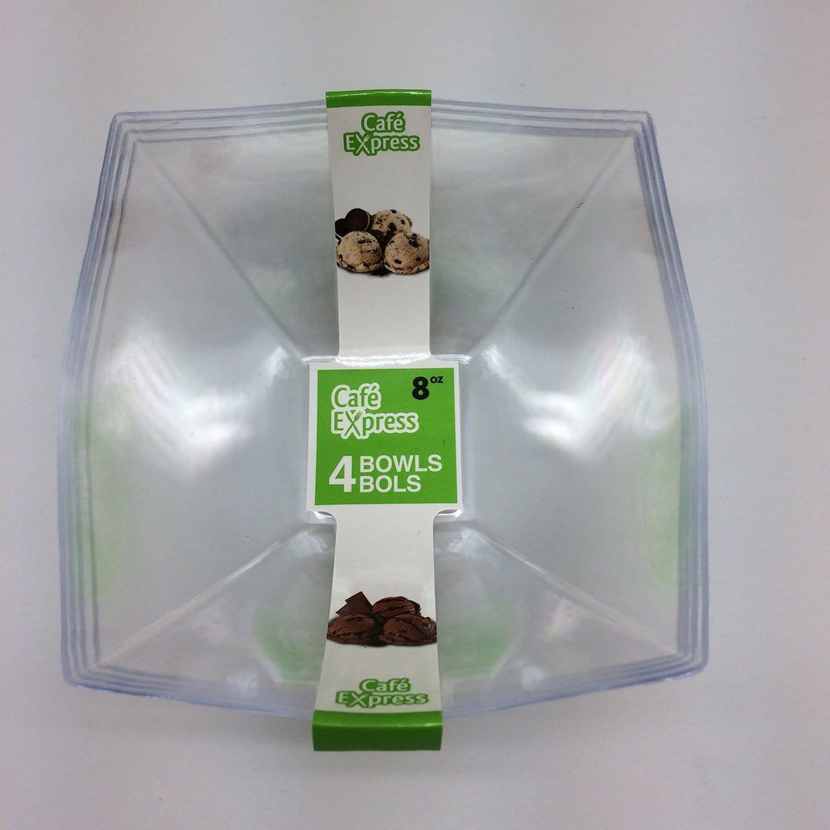 Plastic Square Bowls - Clear 8 oz 4/pkg – Party Expert