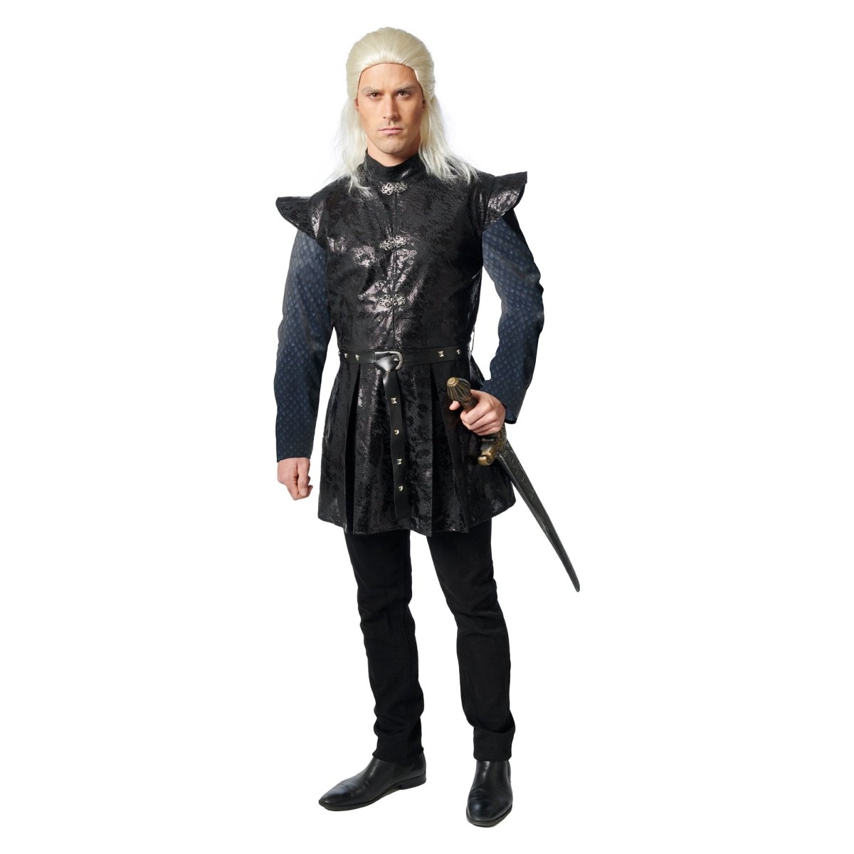 Ancient Prince Costume for Adults, Black Tunic, The Witcher – Party Expert