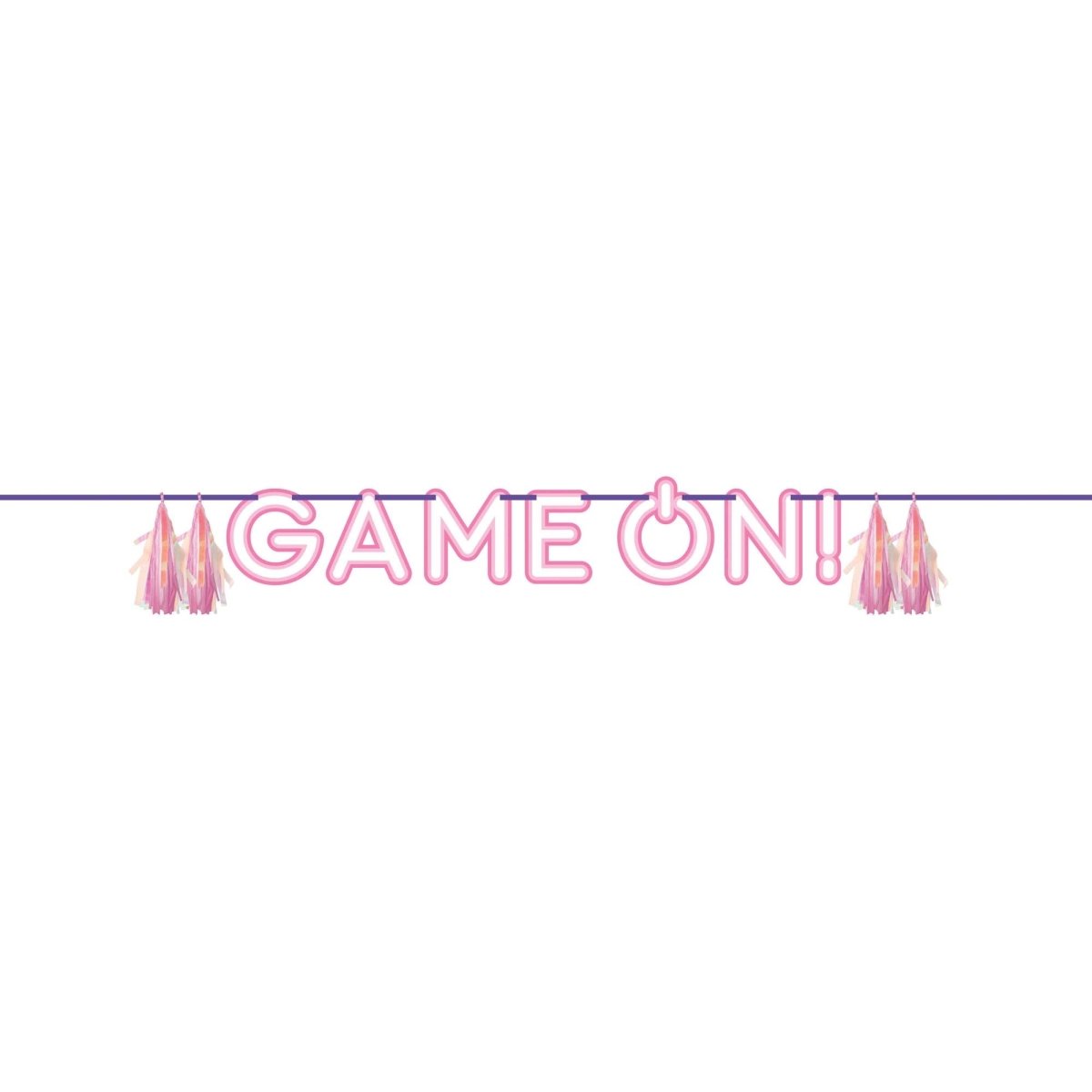 Digital Game Banner with Tassels, 65 Inches | Party Supplies – Party Expert
