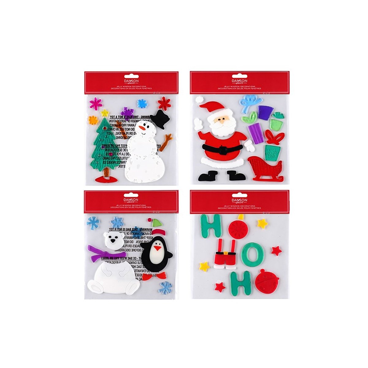 Jelly Christmas Window Decorations, 8 Inches, Assortment, 1 Count ...