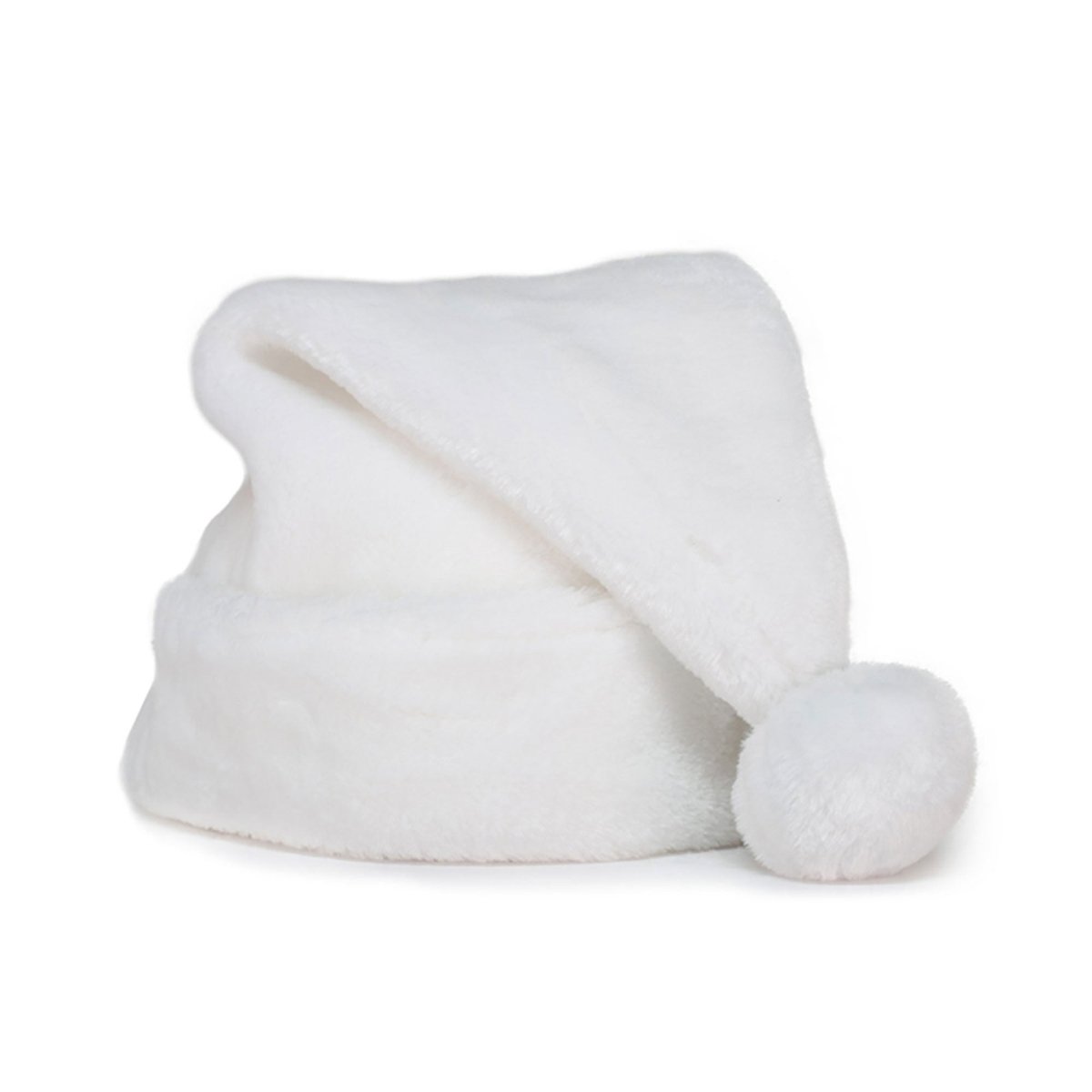 White Plush Hat with Cuff, 17 Inches, 1 Count | Party Expert