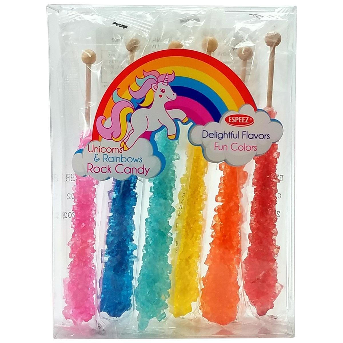 Magical Rainbow Rock Candy On Stick, 6 Count | Party Expert