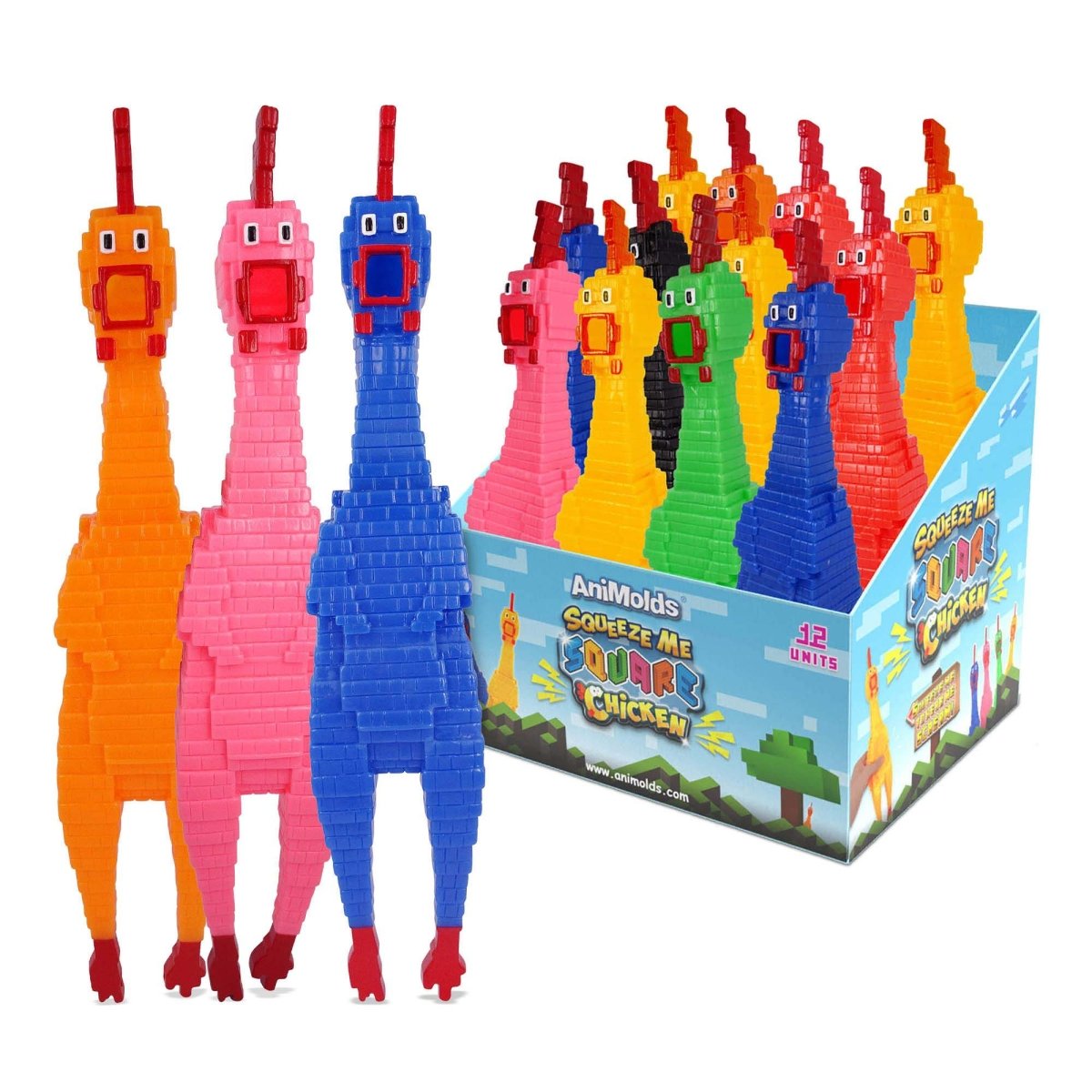 Crazy Screaming Square Chicken, 13,6 Inches | Party Expert