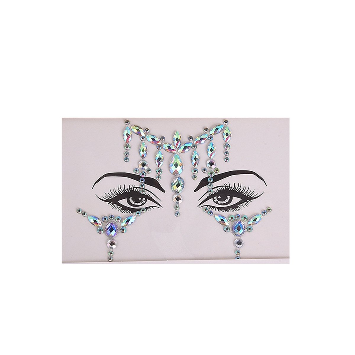 Silver Goddess Face Art Crystal Stickers – Party Expert