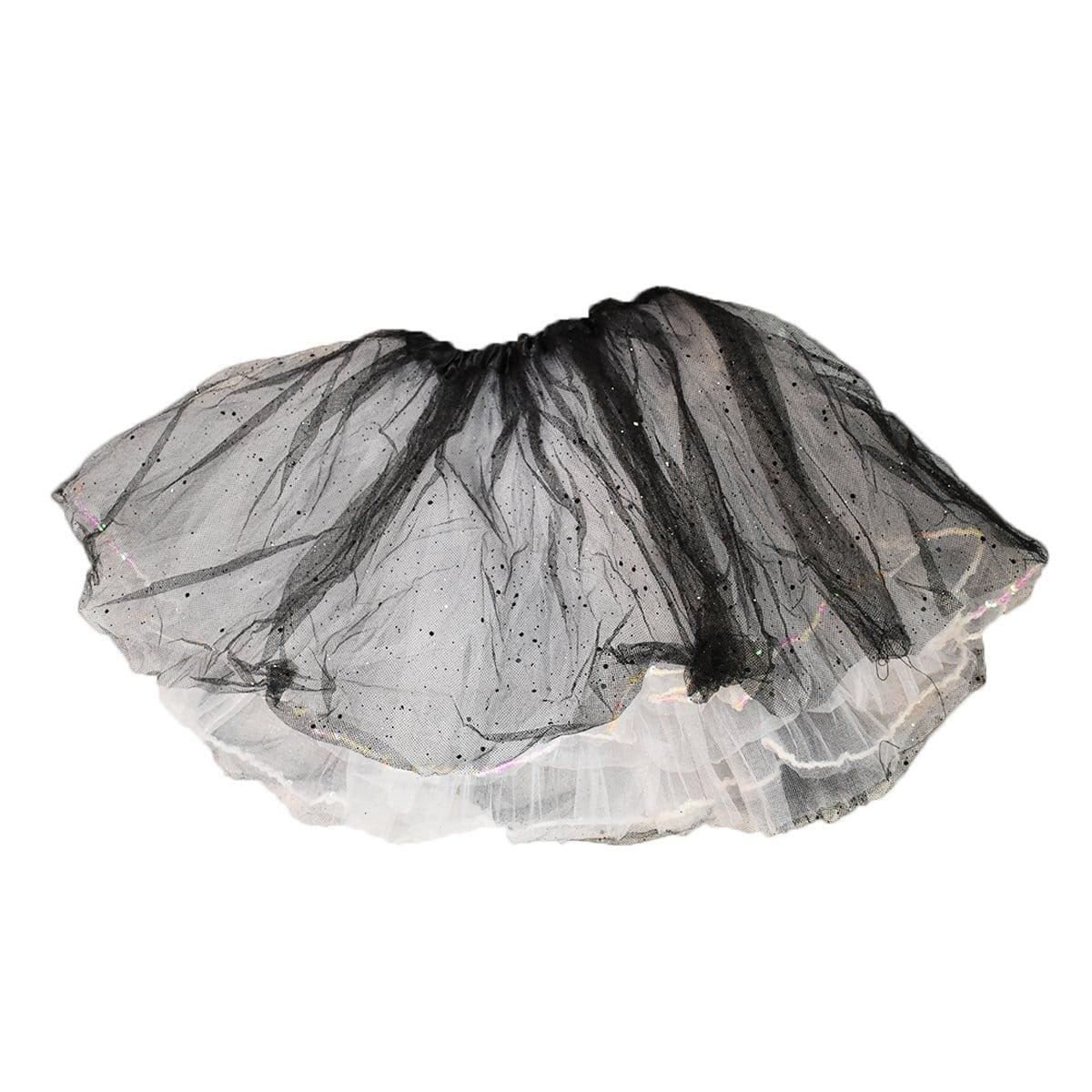 Black & White Glitter Tutu for Kids | Party Expert