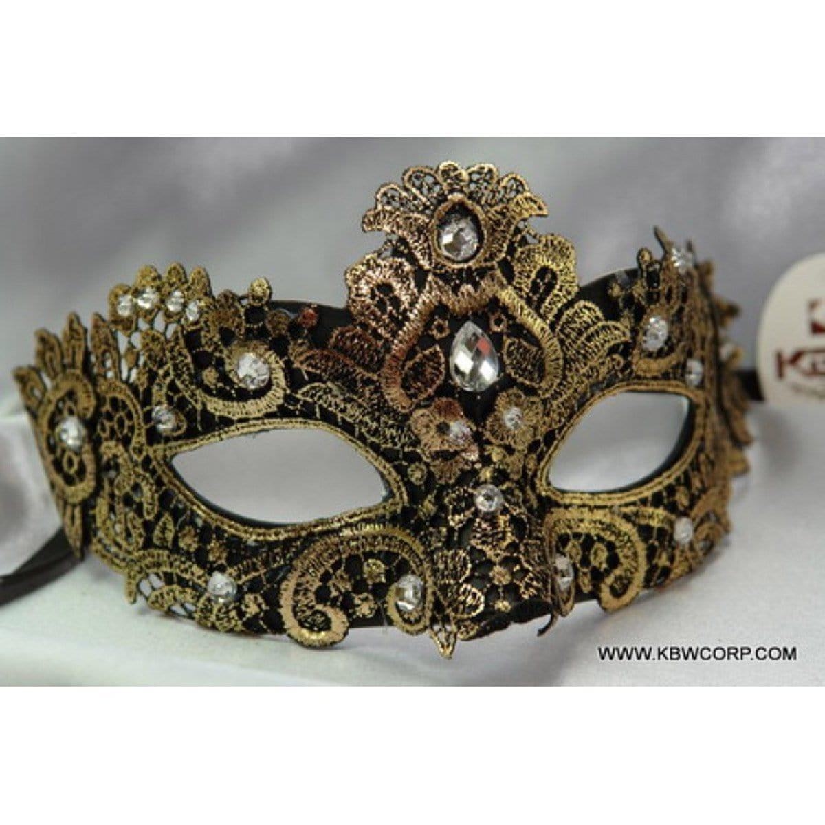 Gold Venetian Lace Mask | Party Expert