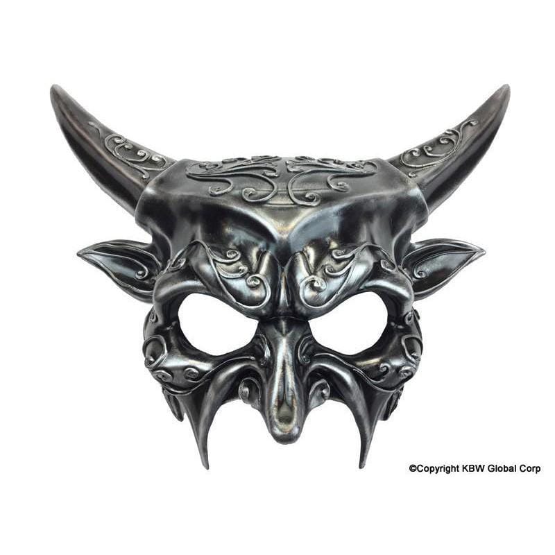 Silver Devil Mask | Party Expert