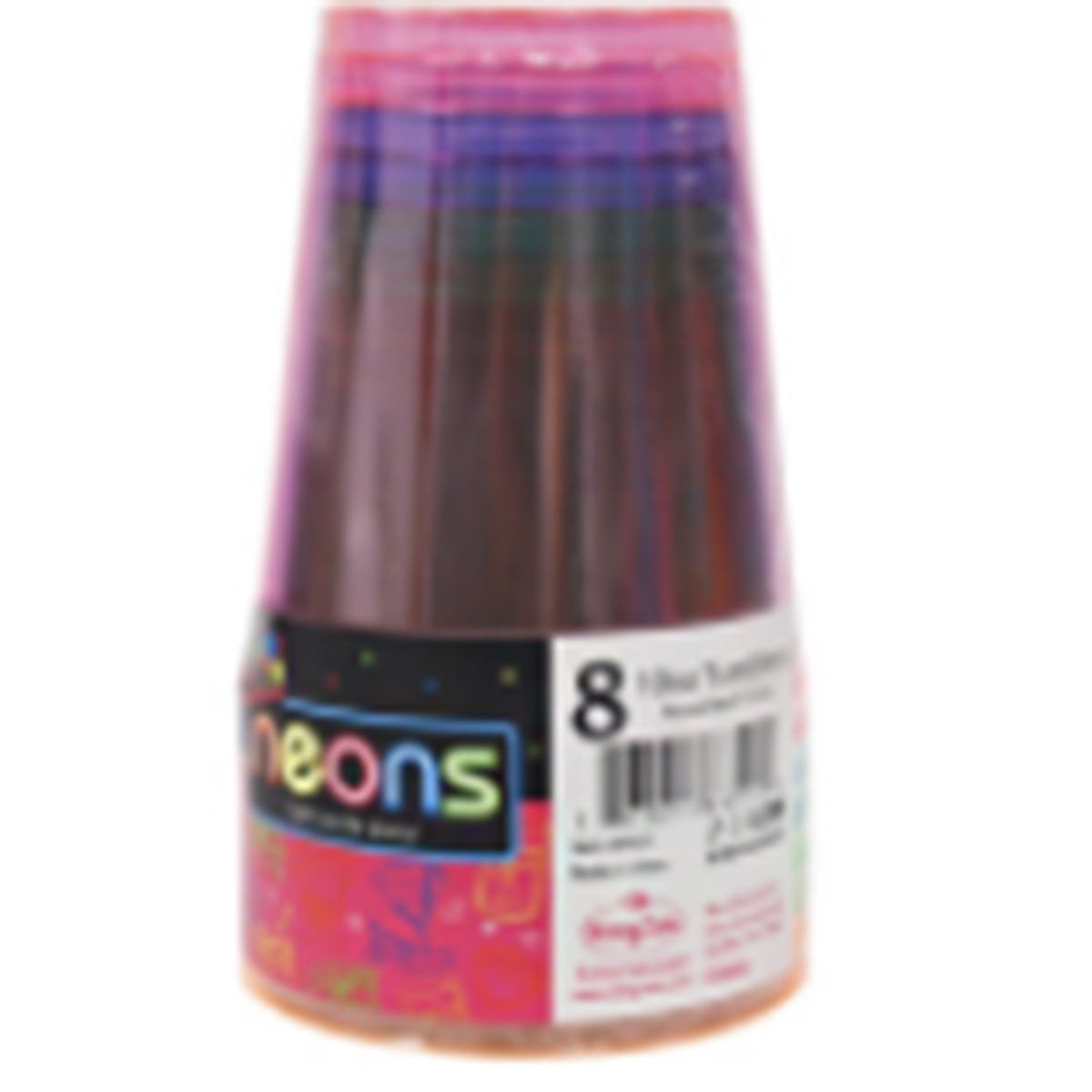 Neon Plastic Cups, 8 Count - Party Expert