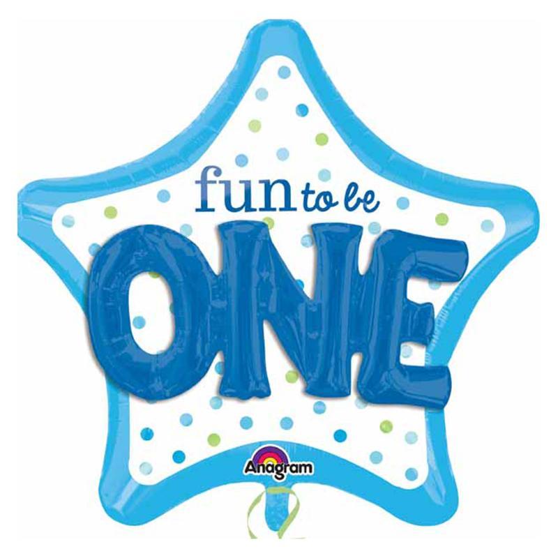 Fun To Be ONE Boy 3D Foil Balloon, 36 In | Party Expert