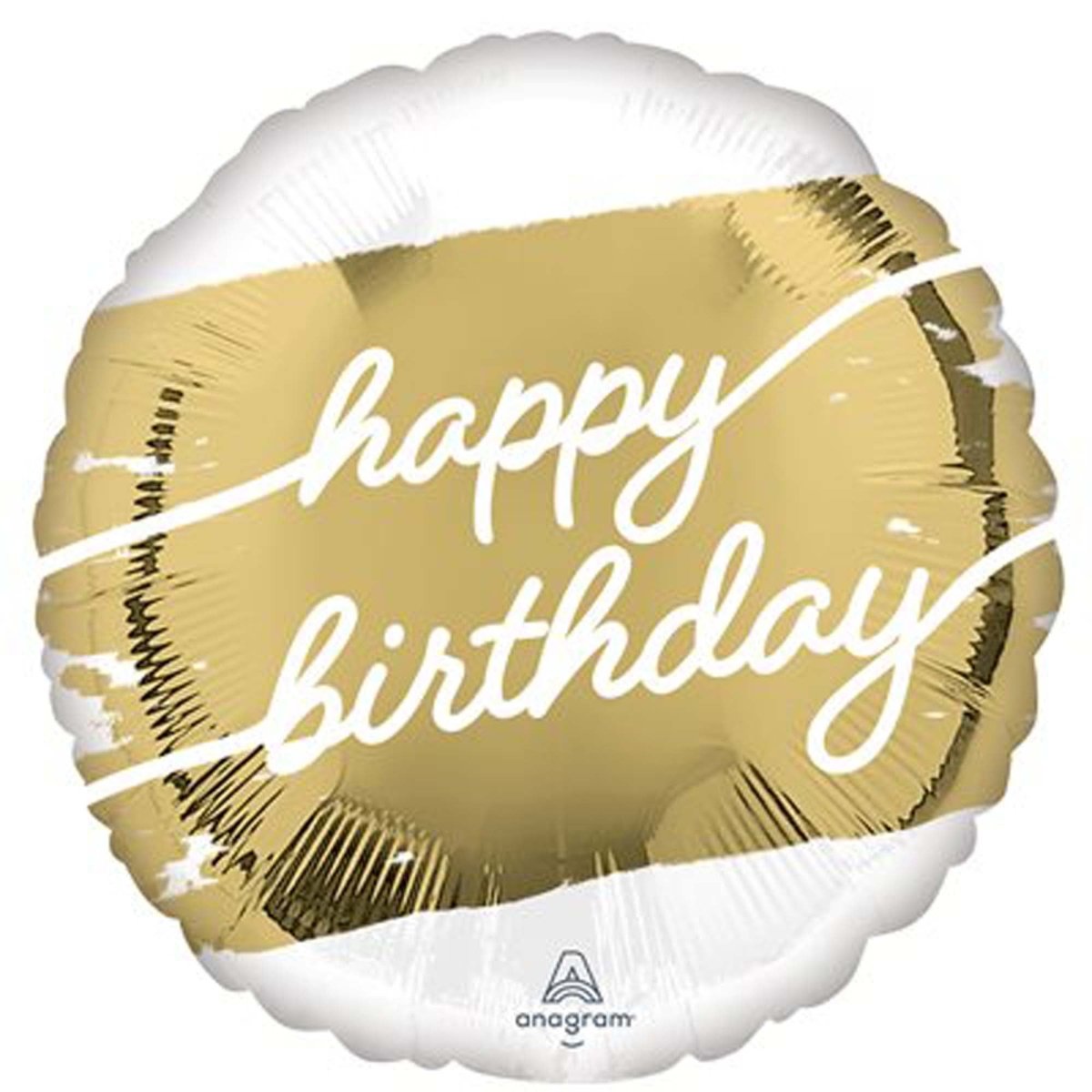 "Happy Birthday" Golden Birthday Foil Balloon | Party Expert