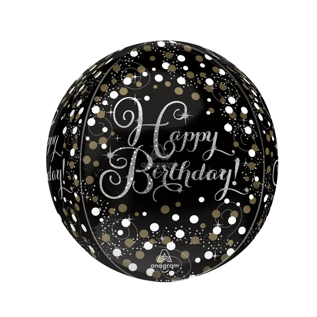 "Happy Birthday!" Sparkling Birthday Orbz Balloon | Party Expert
