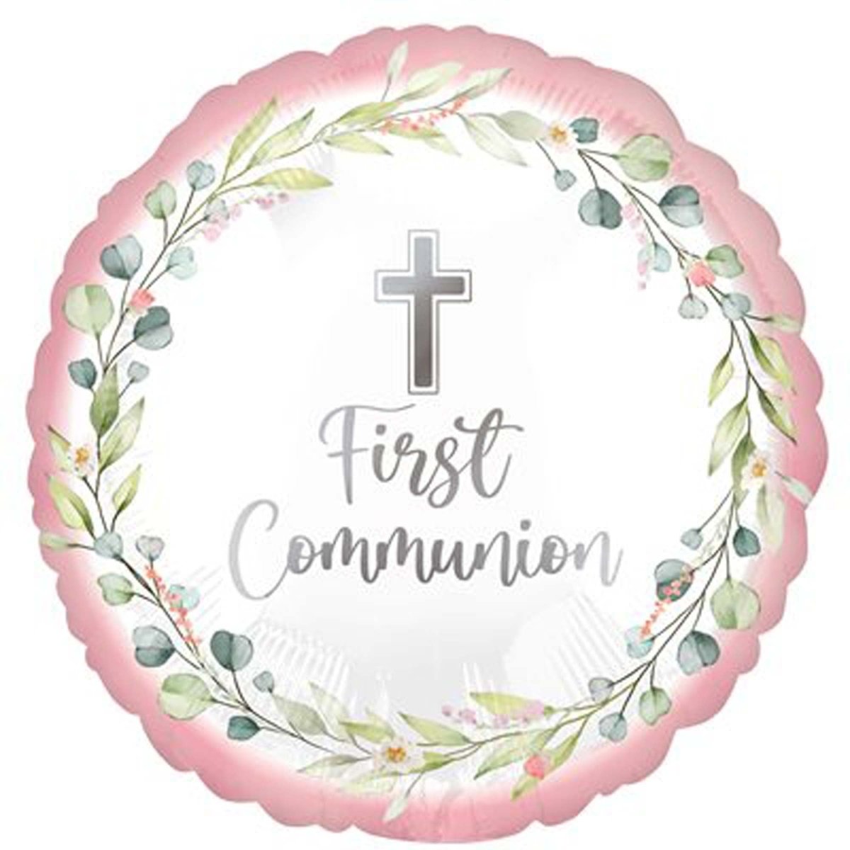 My First Communion Pink Foil Balloon, 18 Inches | Party Expert