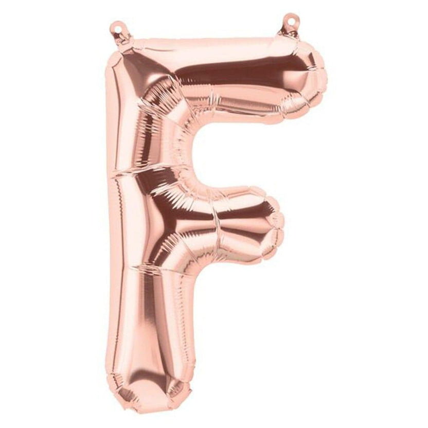 Rose Gold Letter F Foil Balloon, 34 Inches | Party Expert