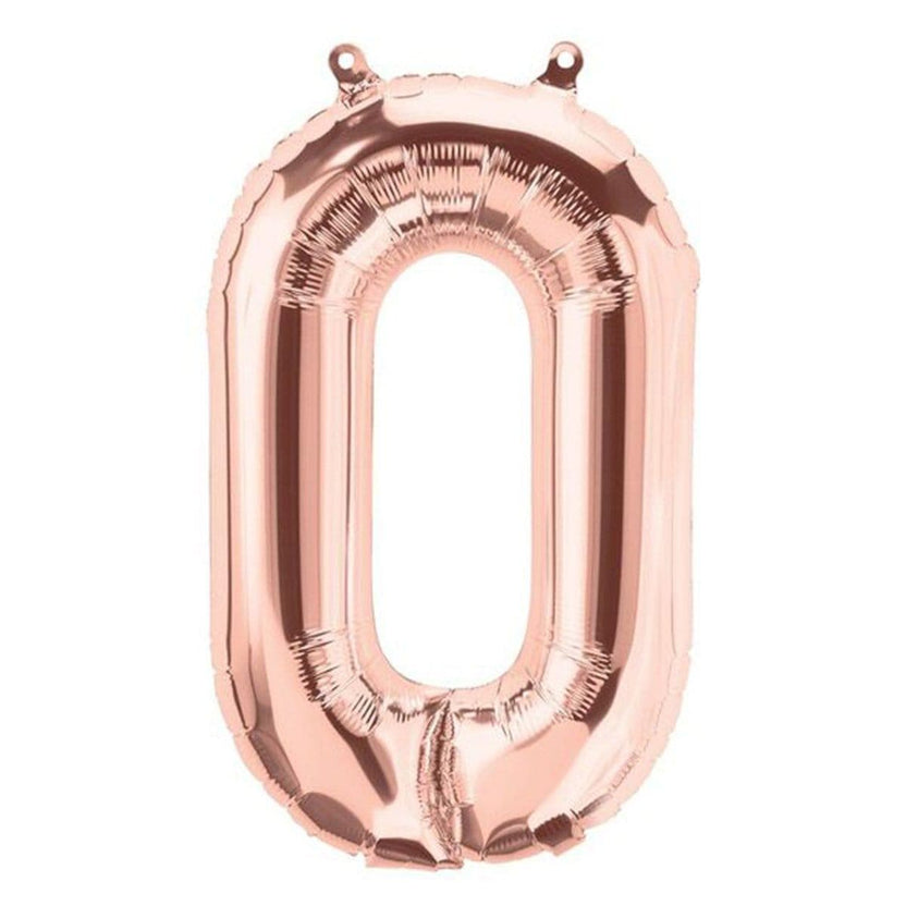 Rose Gold Letter O Foil Balloon, 34 Inches | Party Expert