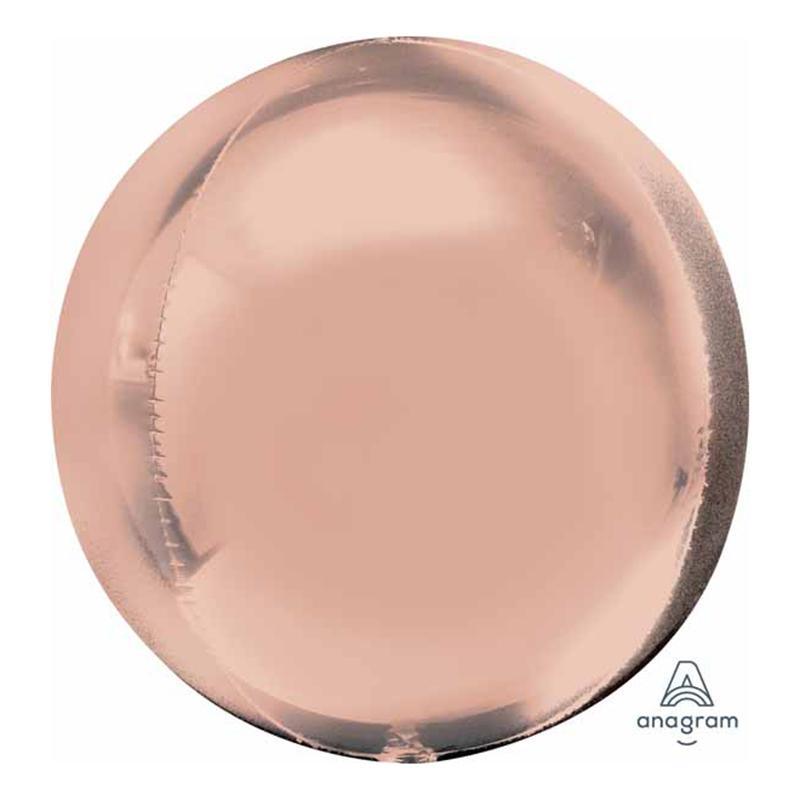 Rose Gold Orbz Balloon, 16 Inches | Party Expert