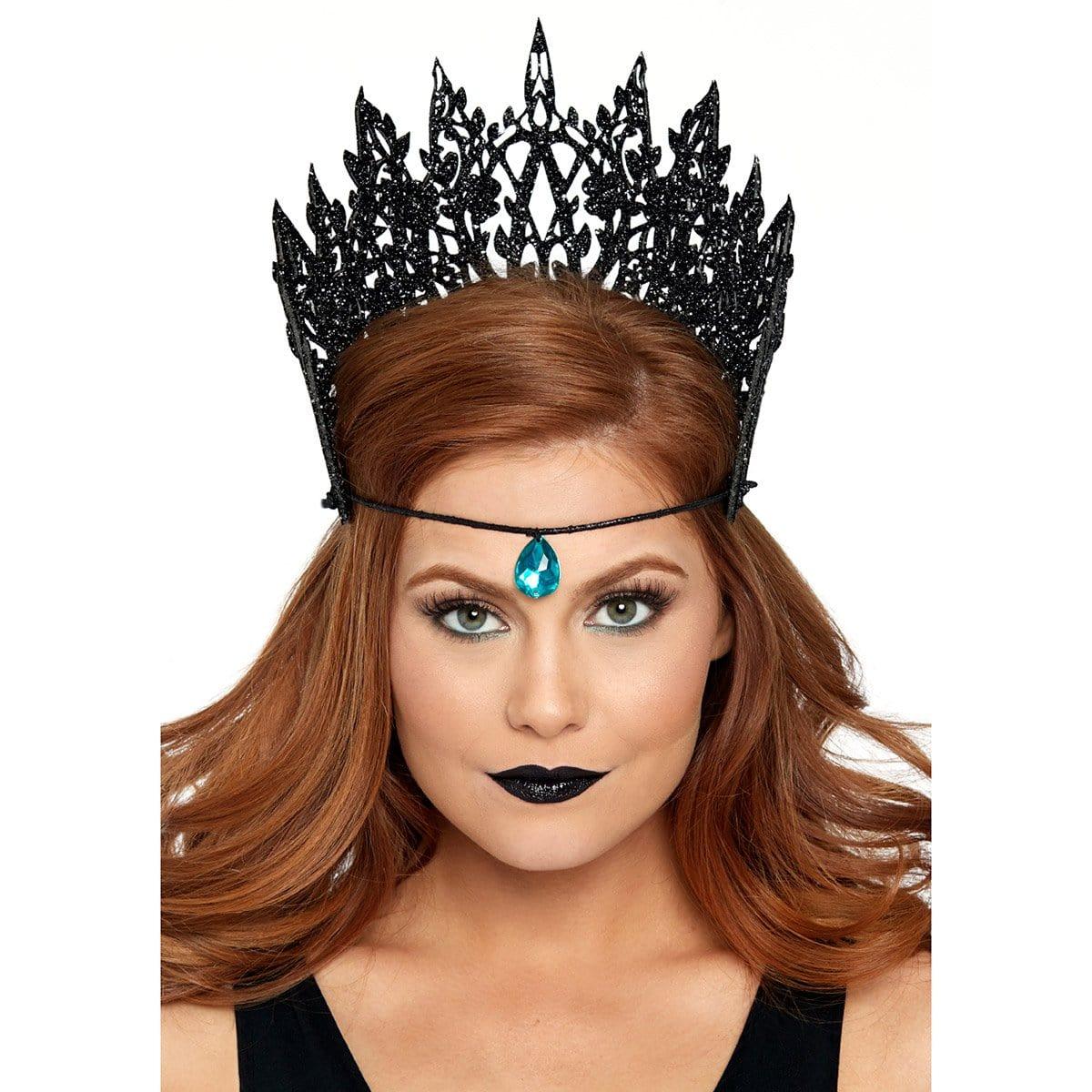 Black Glitter Queen Crown for Adults | Party expert – Party Expert