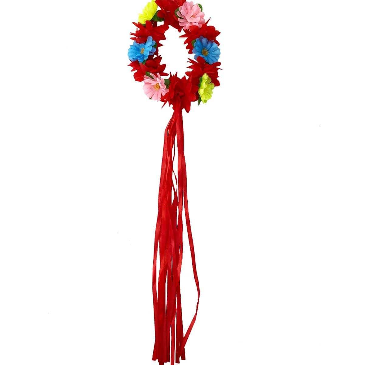 Red Hawaiian Flower Crown | Party Expert
