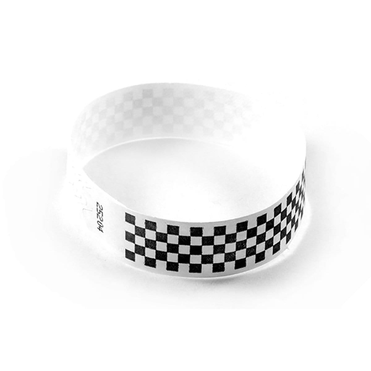 Wristband Supertek 3/4in Checker Black 100 Pkg. – Party Expert