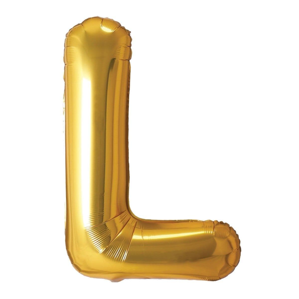 Gold Letter L Foil Balloon, 40 Inches | Party Expert