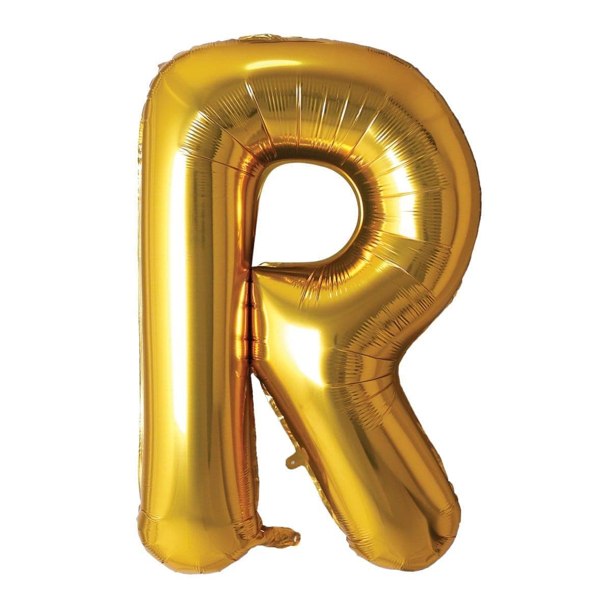 Gold Letter R Foil Balloon, 40 Inches | Party Expert