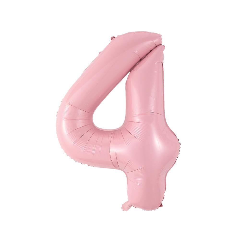 Pastel Pink Number 4 Foil Balloon, 40 Inches | Party Expert