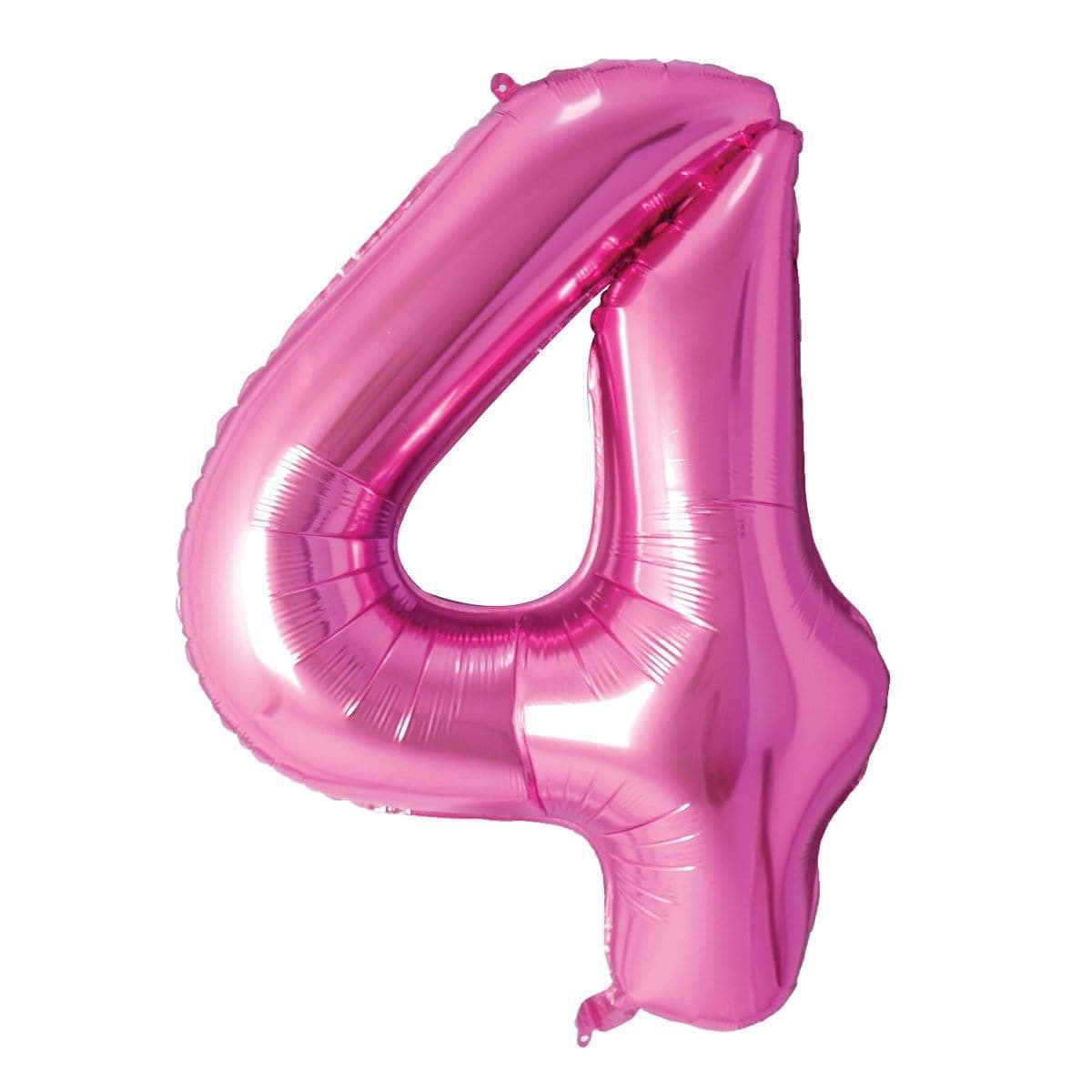 Pink Number 4 Foil Balloon, 40 Inches | Party Expert