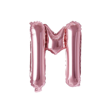Rose Gold Letter M Foil Balloon, 16 Inches | Party Expert