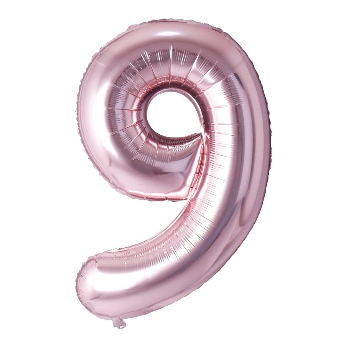 Rose Gold Number 9 Foil Balloon, 40 Inches | Party Expert