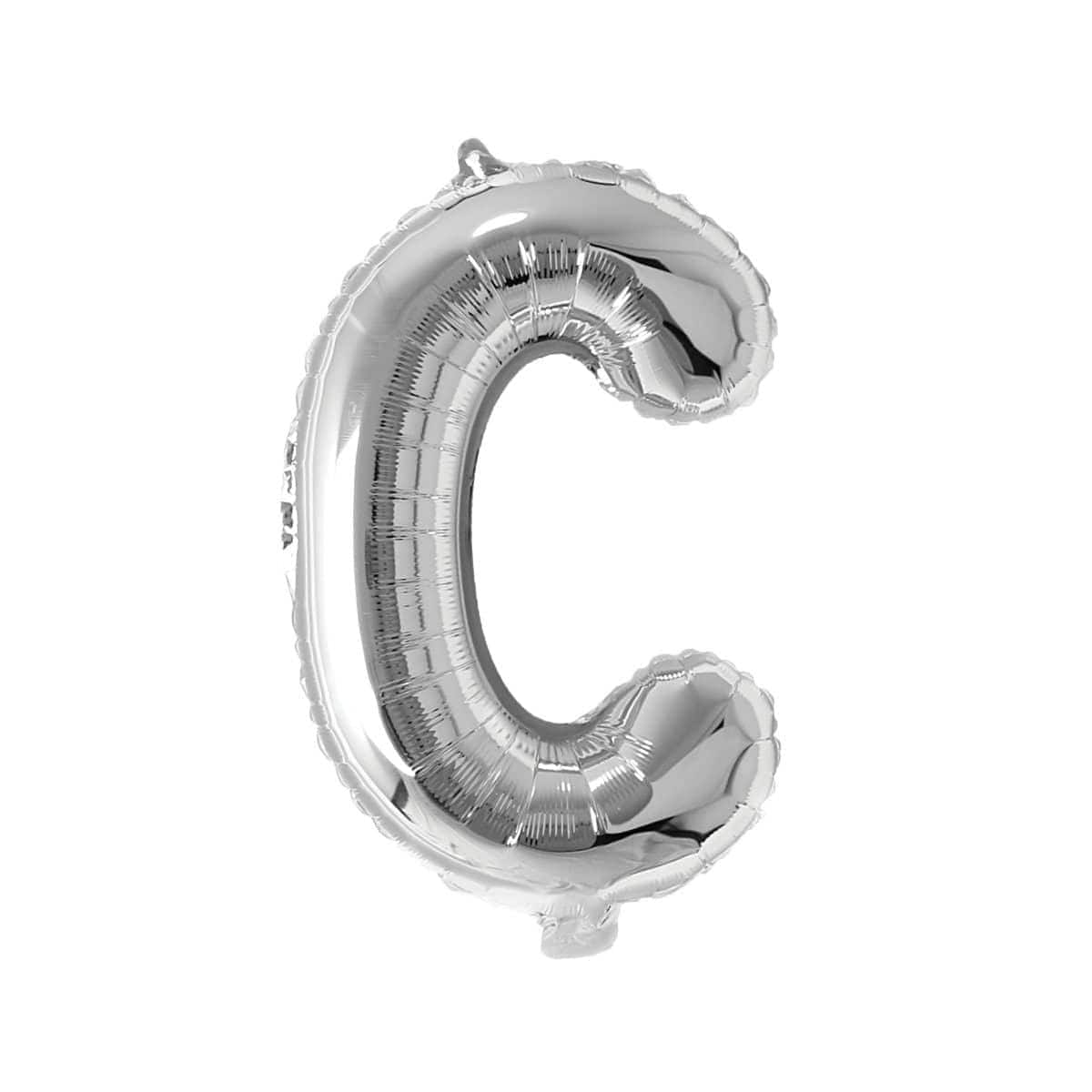 Silver Letter C Foil Balloon, 16 Inches | Party Expert