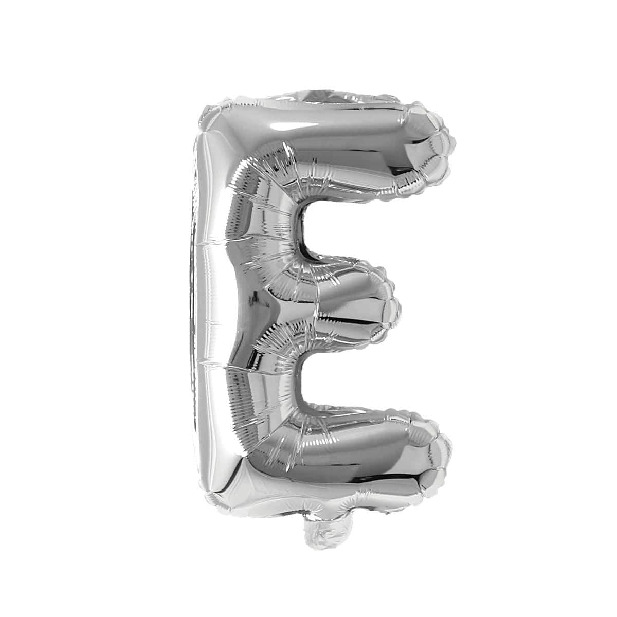 Silver Letter E Foil Balloon, 16 Inches | Party Expert