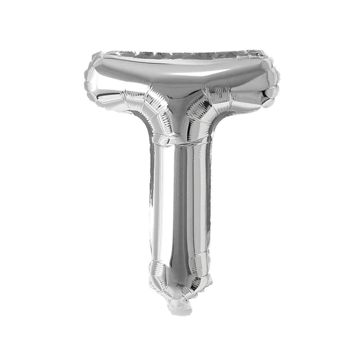 Silver Letter T Foil Balloon, 16 Inches | Party Expert
